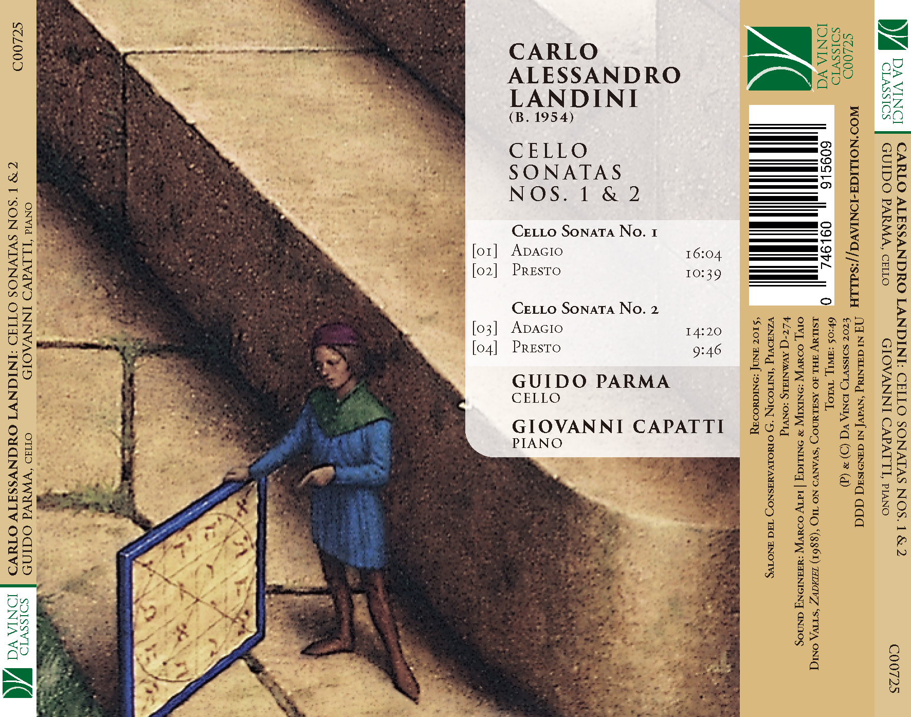 DA VINCI PUBLISHINGCarlo Alessandro Landini: Cello Sonatas Nos. 1 & 2